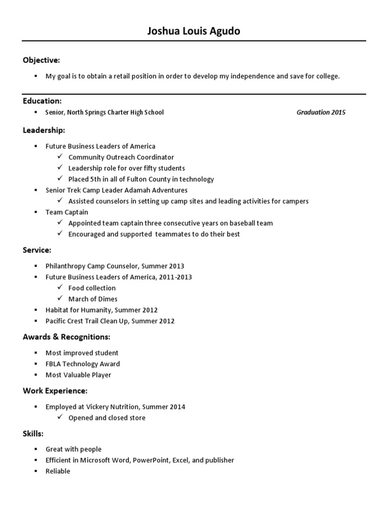 Joshua Resume | PDF
