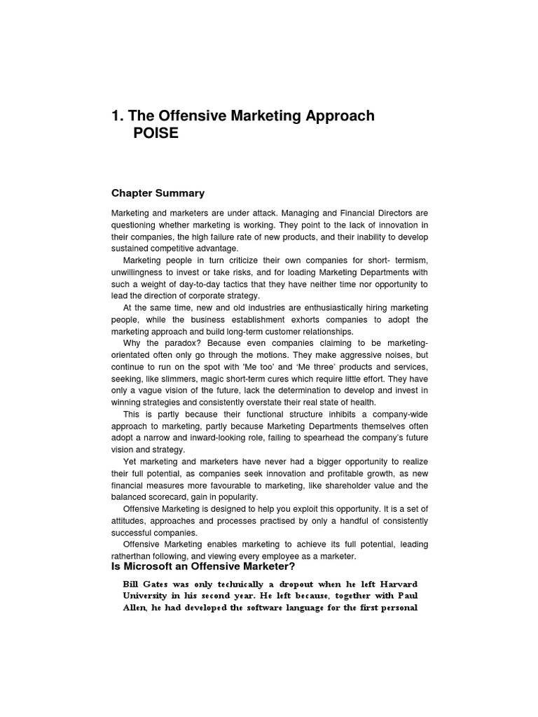 Offensive Marketing Explained | PDF | Strategic Management | Marketing