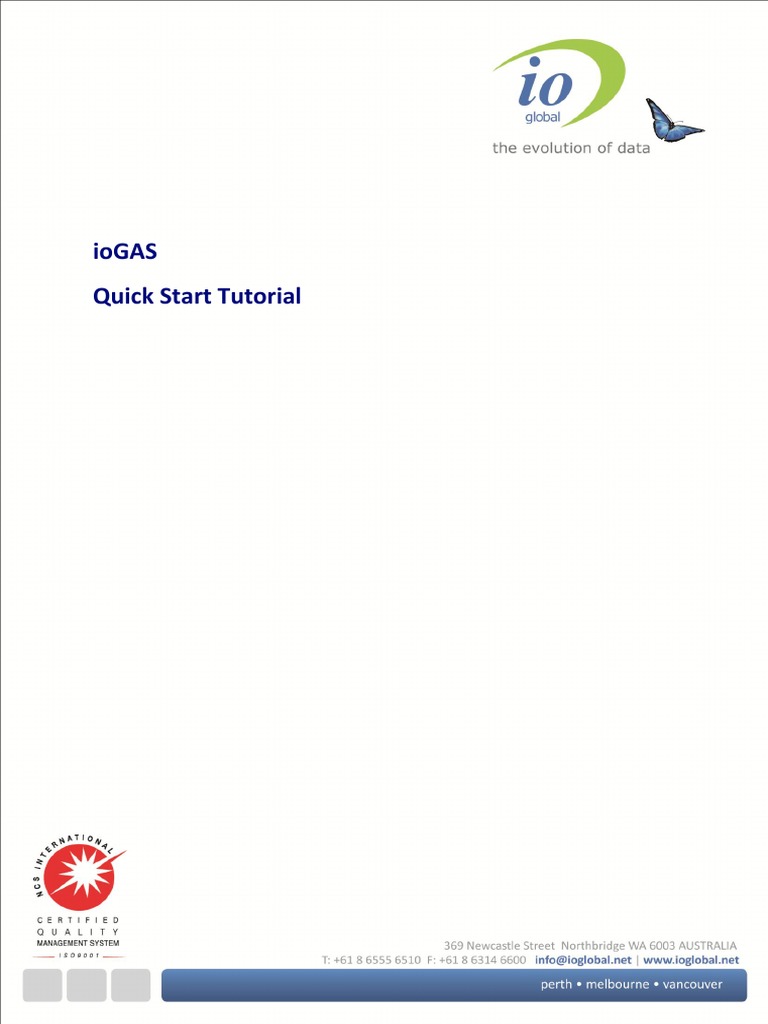 IoGAS Quick Start Tutorial1 | PDF | Principal Component Analysis | Icon (Computing)