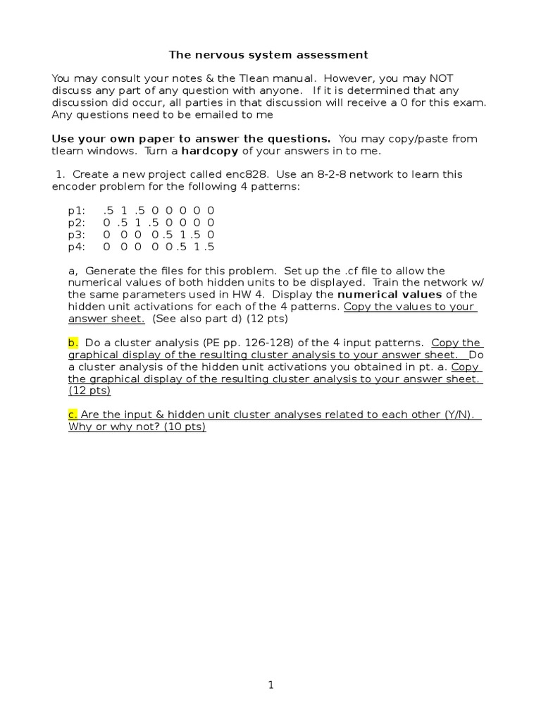 Nervous System Assessment Guide | PDF
