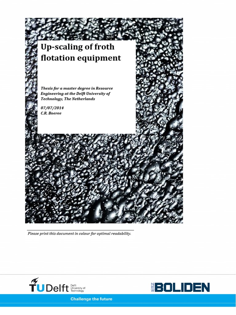 Up-Scaling of Froth Flotation Equipment | PDF | Chemistry | Science