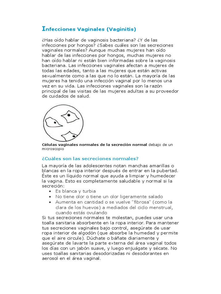 Infecciones Vaginales | PDF | Vagina | Infección transmitida sexualmente