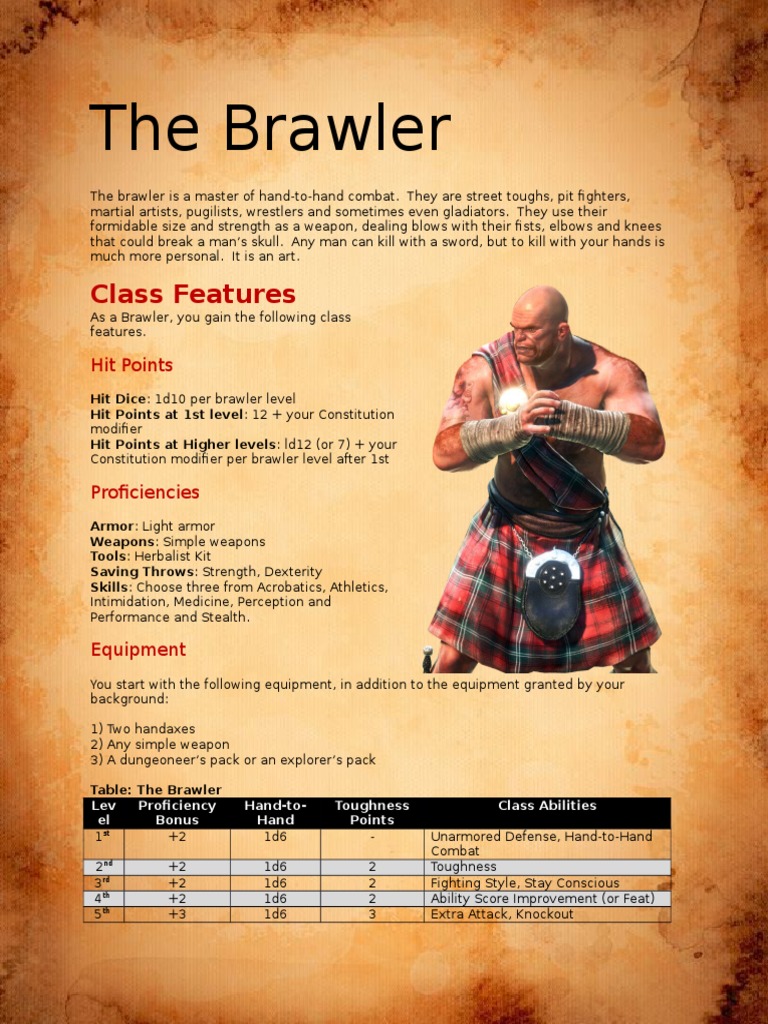 Brawler 5e | PDF | Grappling | Combat Sports