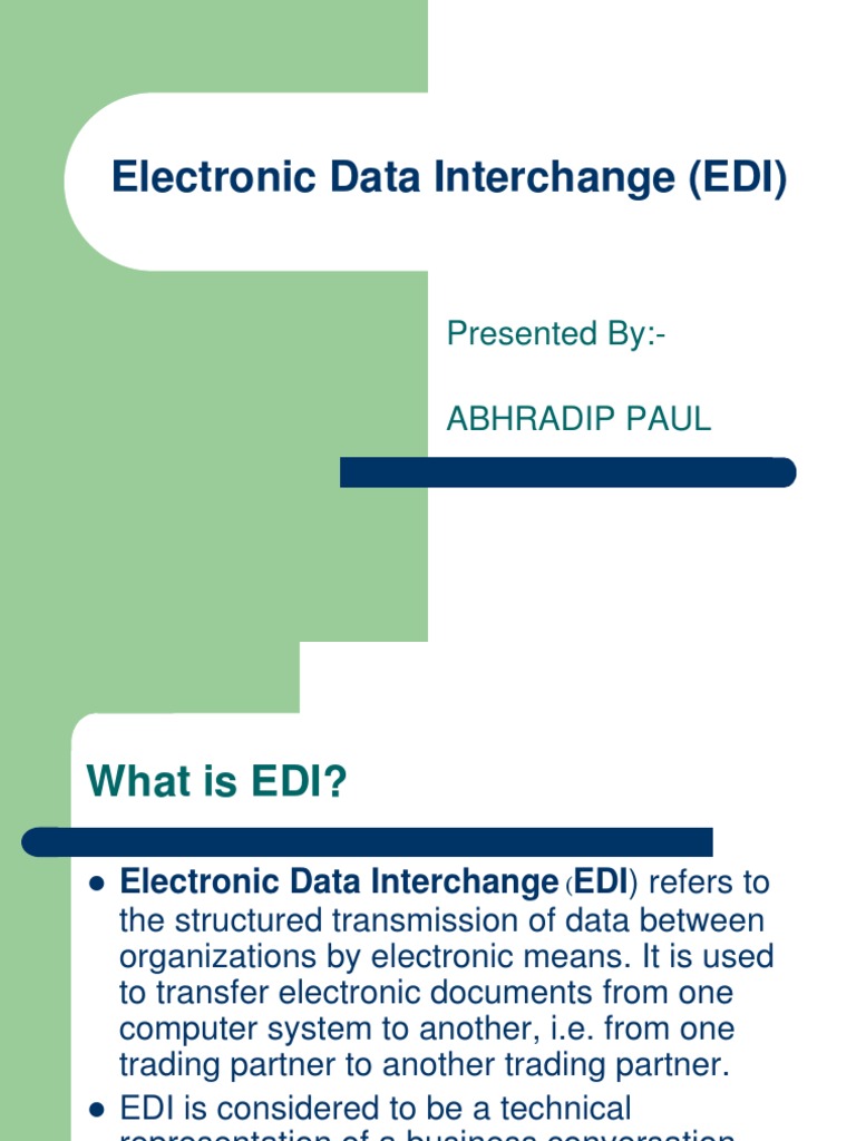 Electronic Data interchange EDI