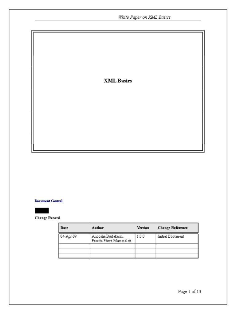 Xml Basic Pdf 6807