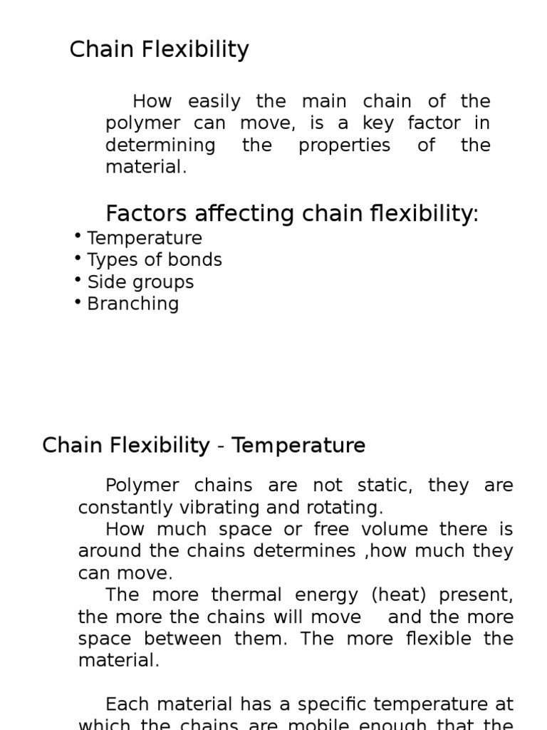 Chain Flexibility | PDF | Copolymer | Polymers