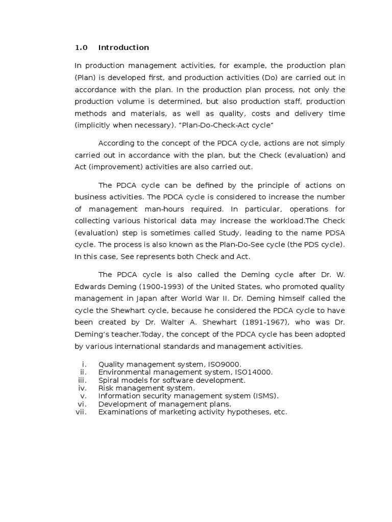 Report Pdca Pdf Internal Audit Iso 9000