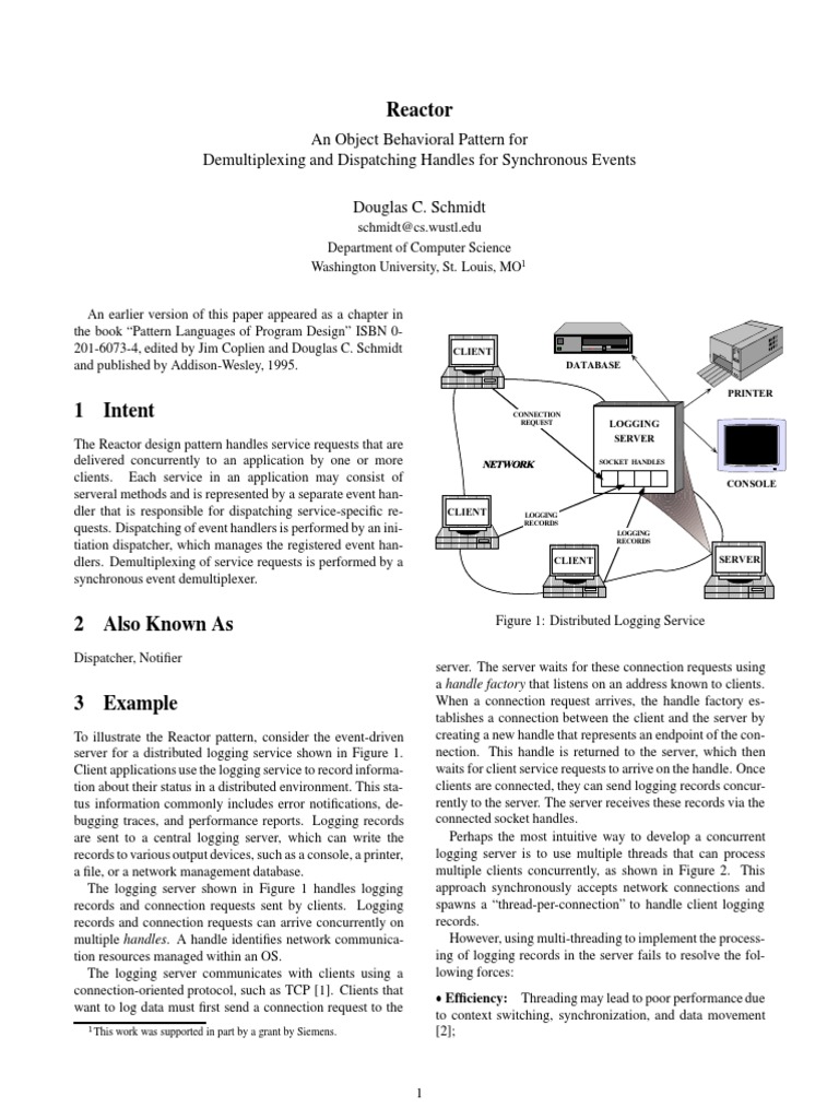 Reactor Pattern for Event Handling | PDF | Computers