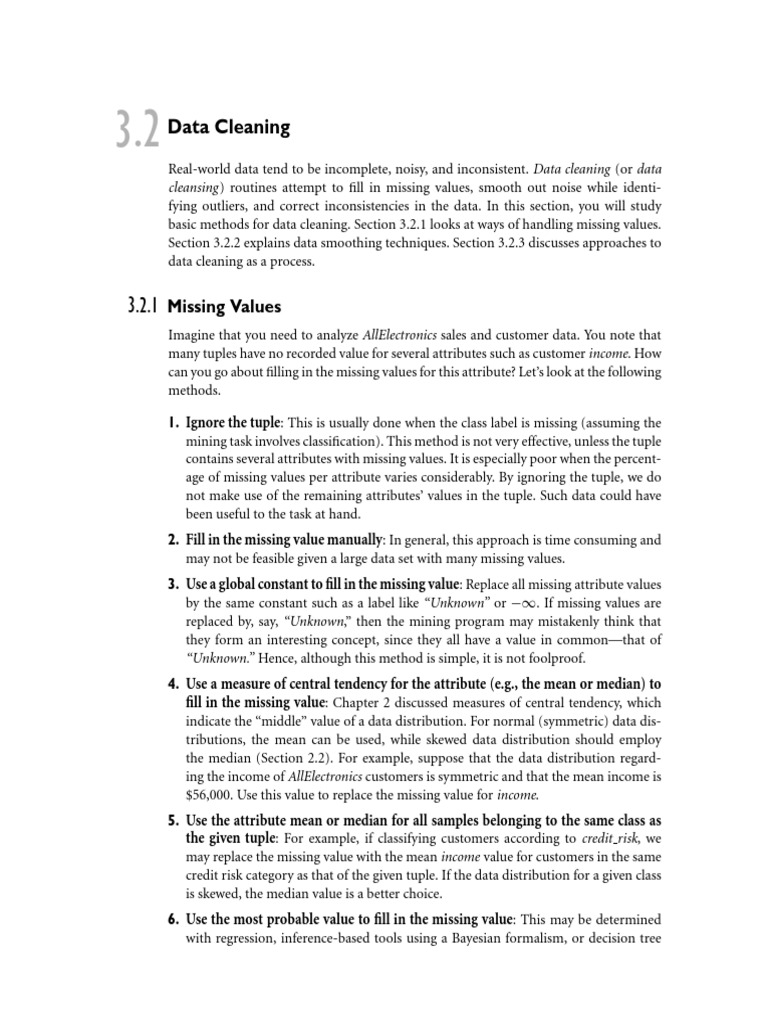 06 Data Mining-Data Preprocessing-Cleaning | Download Free PDF | Median | Data