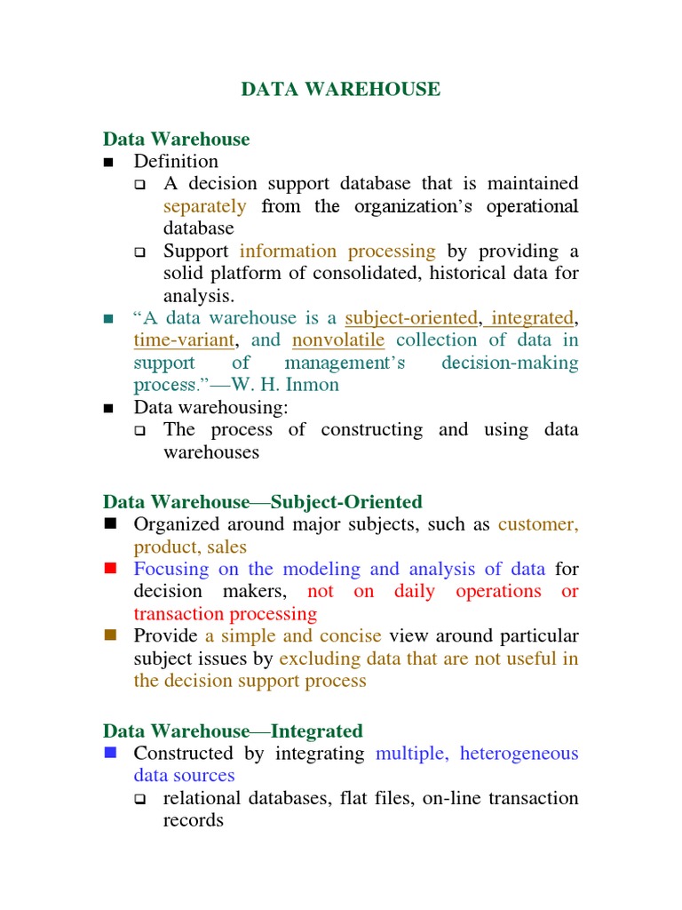 Data Mining-Data Warehouse | PDF | Data Warehouse | Databases