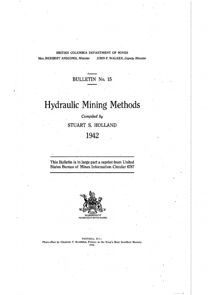 Hydraulic Mining Methods Explained | PDF | Natural Materials | Hydrology
