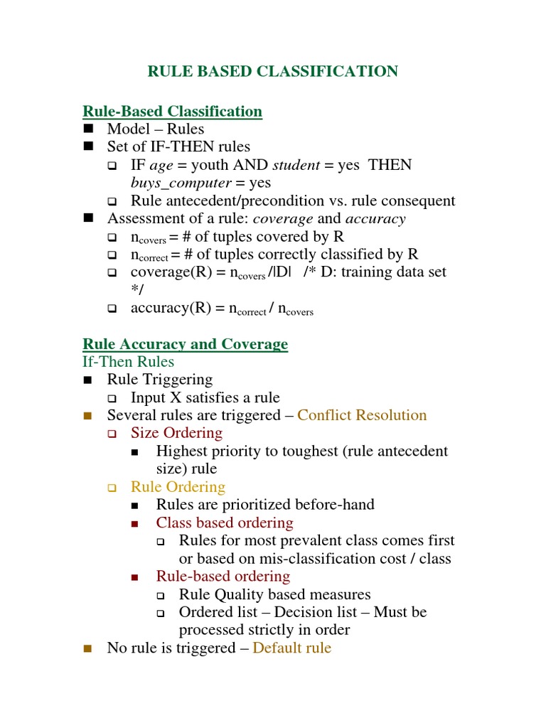 Data Mining-Rule Based Classification | Test Set | Statistical ... Data Mining-Rule Based Classification | Test Set | Statistical ...