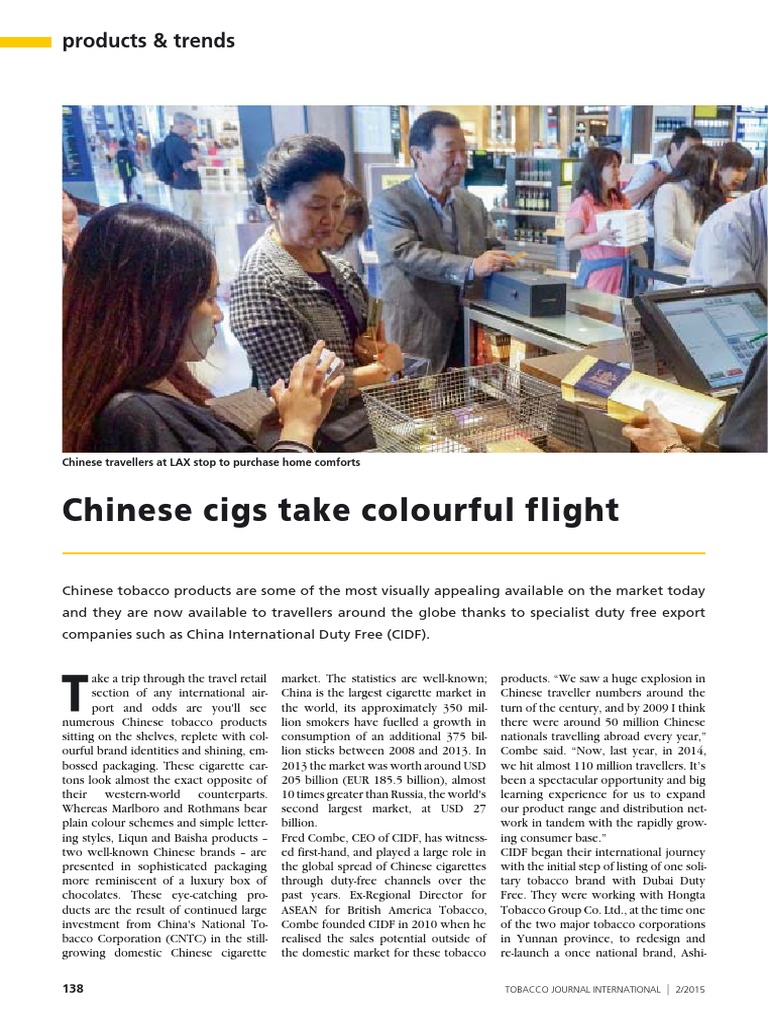 CIDF CEO, Fred Combe Speaks To Tobacco Journal International - Issue 2 ...