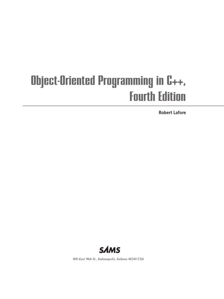 Object Oriented Programming in C 4th Edition1 | PDF | C++ | Subroutine