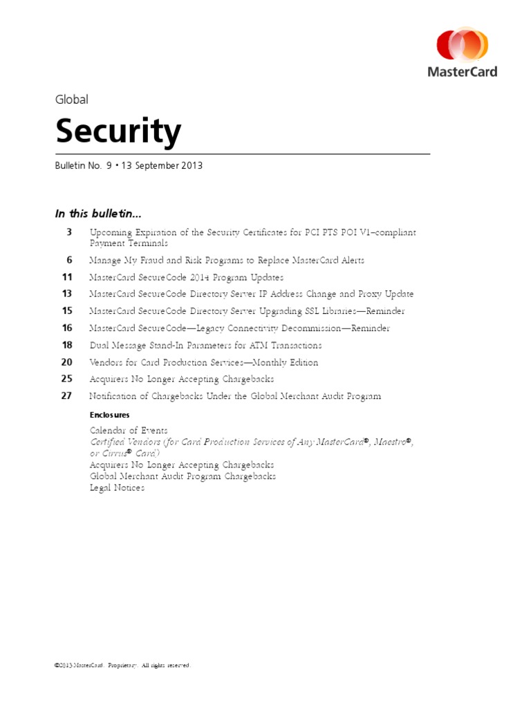 Global Security Bulletin No 9 September 13 2013 | PDF | Payment Card ...