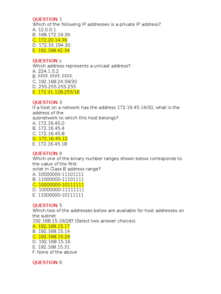 Subnetting Report25 | PDF | Ip Address | Router (Computing)