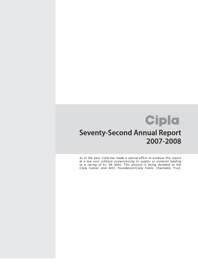 Seventy-Second Annual Report 2007-2008 | PDF | Employee Benefits ...