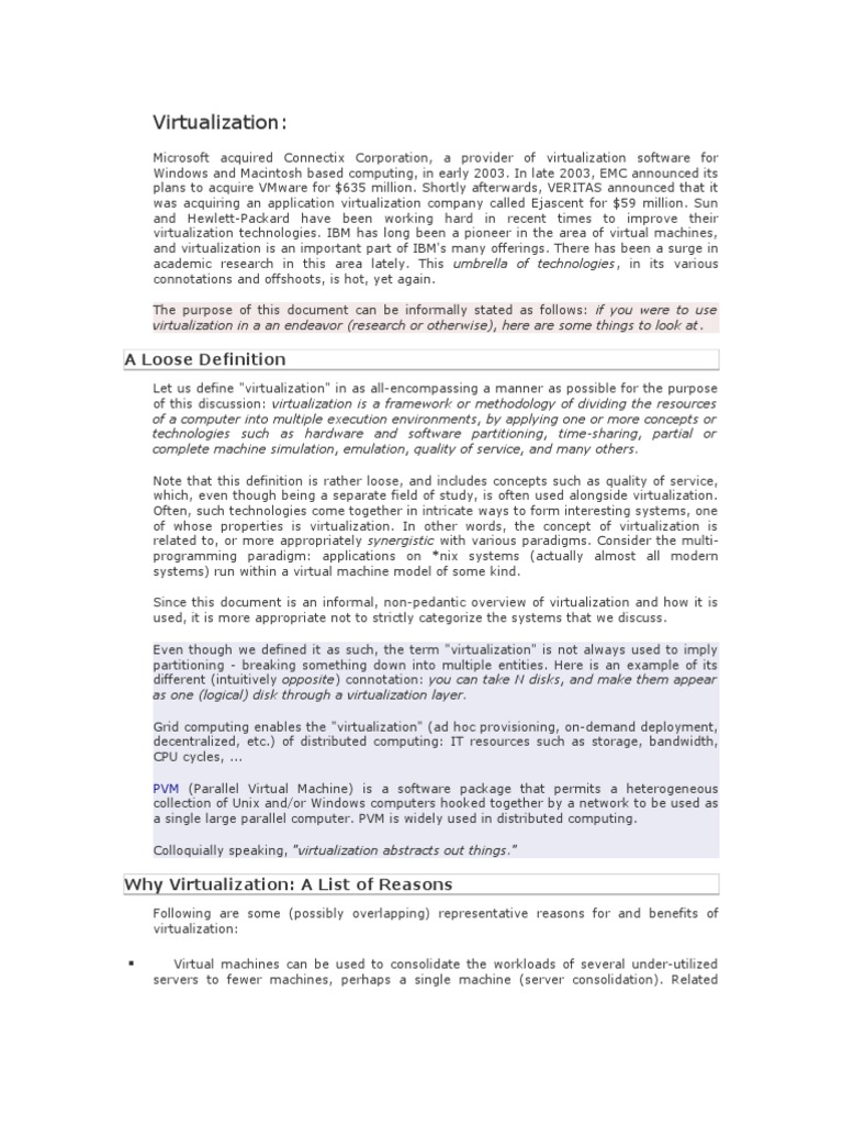Virtualization | PDF | Virtual Machine | Virtualization