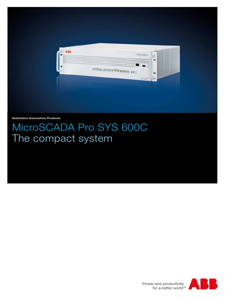 Brochure of MicroSCADA Pro SYS 600C - The Compact System | PDF | Scada | Digital Technology