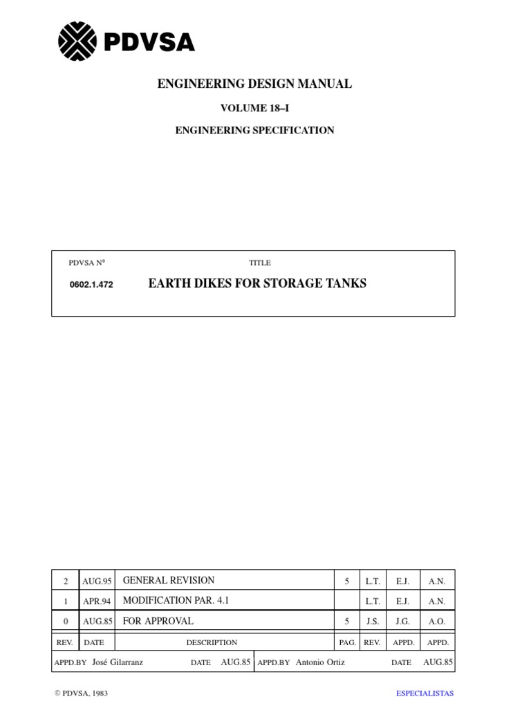 Earth Dike Design for Storage Tanks | PDF | Levee | Geotechnical ...
