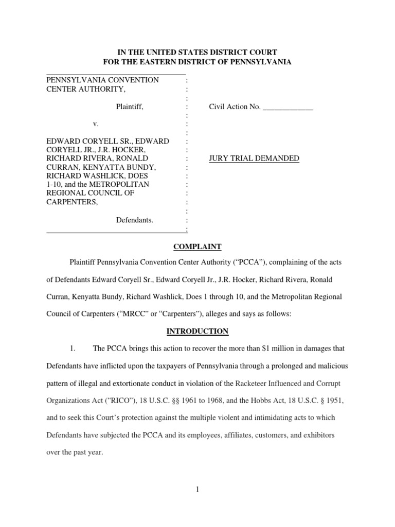Complaint | PDF | Racketeer Influenced And Corrupt Organizations Act ...