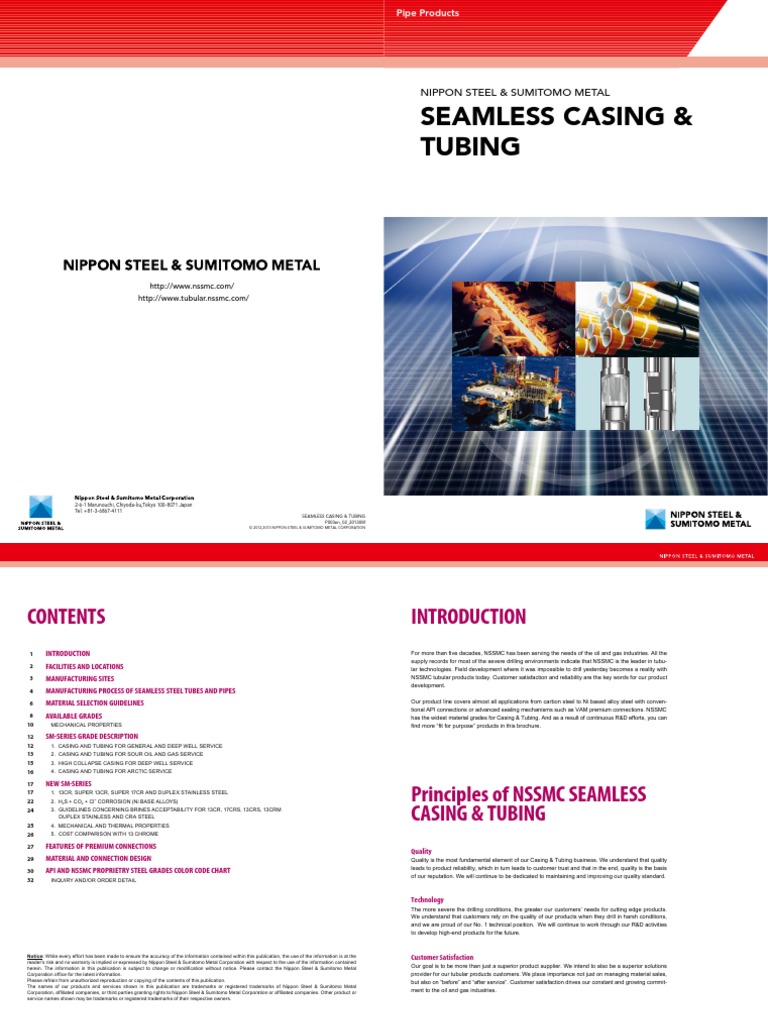 Nippon Steel Seamless Casing | PDF | Strength Of Materials | Heat Treating