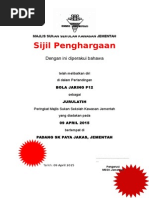 Contoh Sijil Penghargaan Ajk | PDF