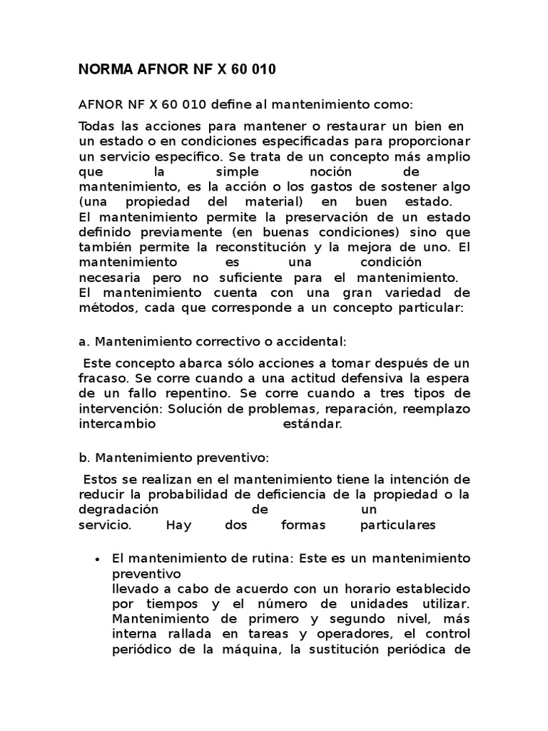 Norma Afnor NF X 60 010 | PDF