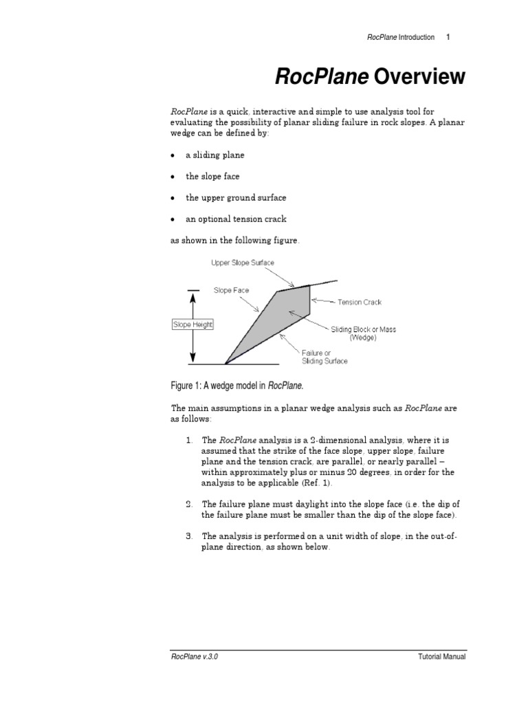 Introduction To RocPlane | PDF | Strength Of Materials | Materials Science