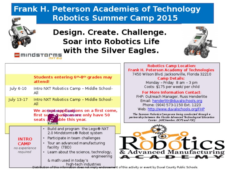 2015 FHP Robotics Camp Flyer | PDF | Career & Growth