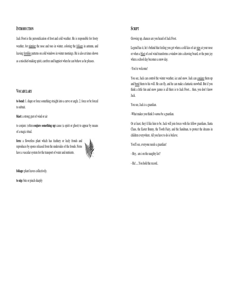 Jack Frost: Winter's Mischief Spirit | PDF | Home & Garden