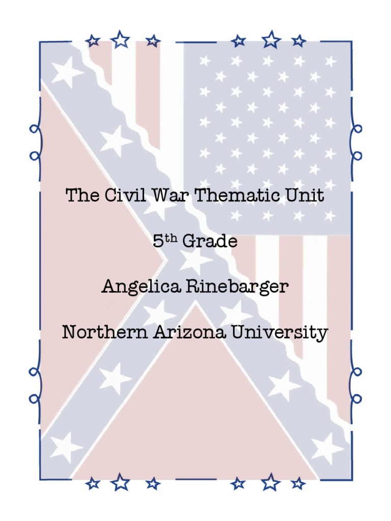 Civil War Thematic Unit for 5th Grade | PDF | Slavery | American Civil War