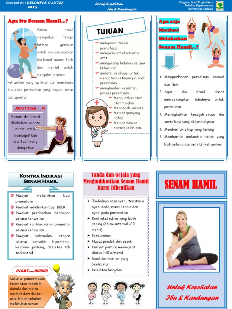 Leaflet Senam Hamil | PDF
