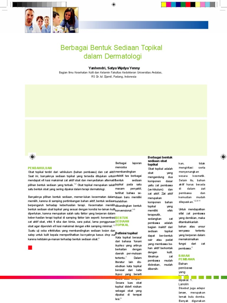 Sediaan Topikal dalam Dermatologi | PDF