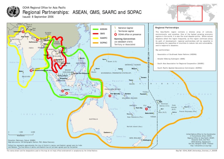 Regional Partnerships: ASEAN, GMS, SAARC and SOPAC: OCHA Regional ...