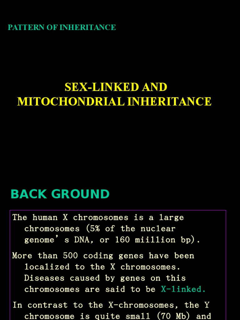 Sex Linked And Mitochondrial Inheritance Pdf Mitochondrial Dna