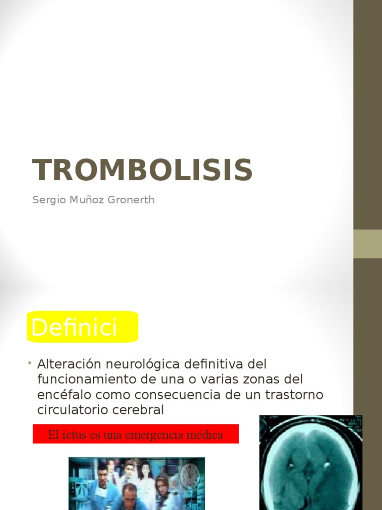 Trombolisis | PDF | Infarto de miocardio | Terapia intravenosa