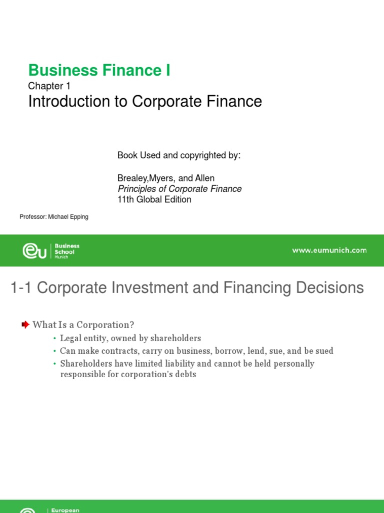 Introduction To Finance | PDF | Profit (Accounting) | Investing