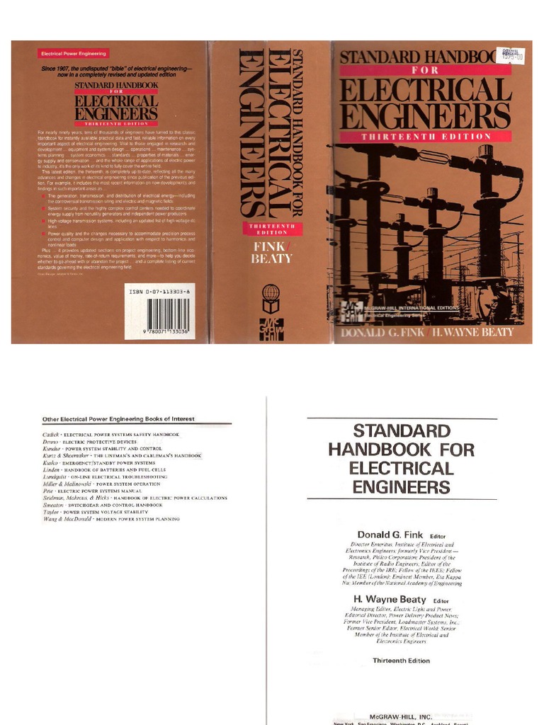 Standard Handbook For Electrical Engineers 13th Ed (Some Pages) | PDF