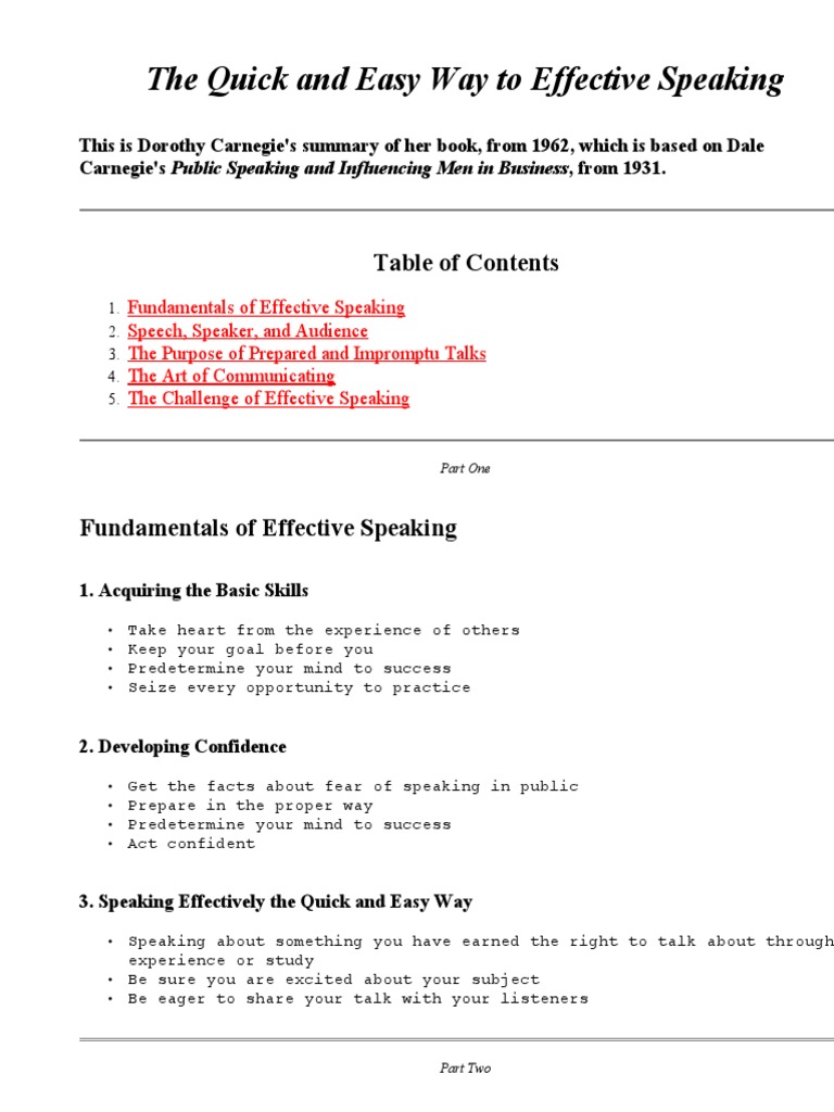 Effective Speaking Made Easy | PDF