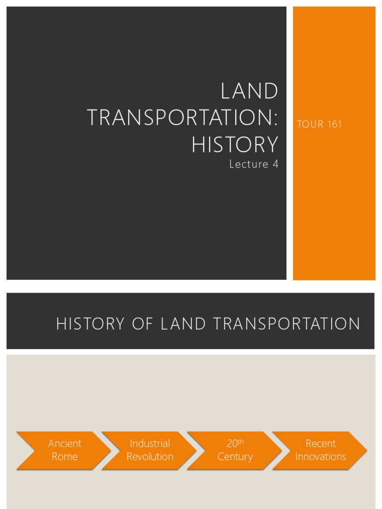 Land Transportation History | PDF | Commuting | Rail Transport