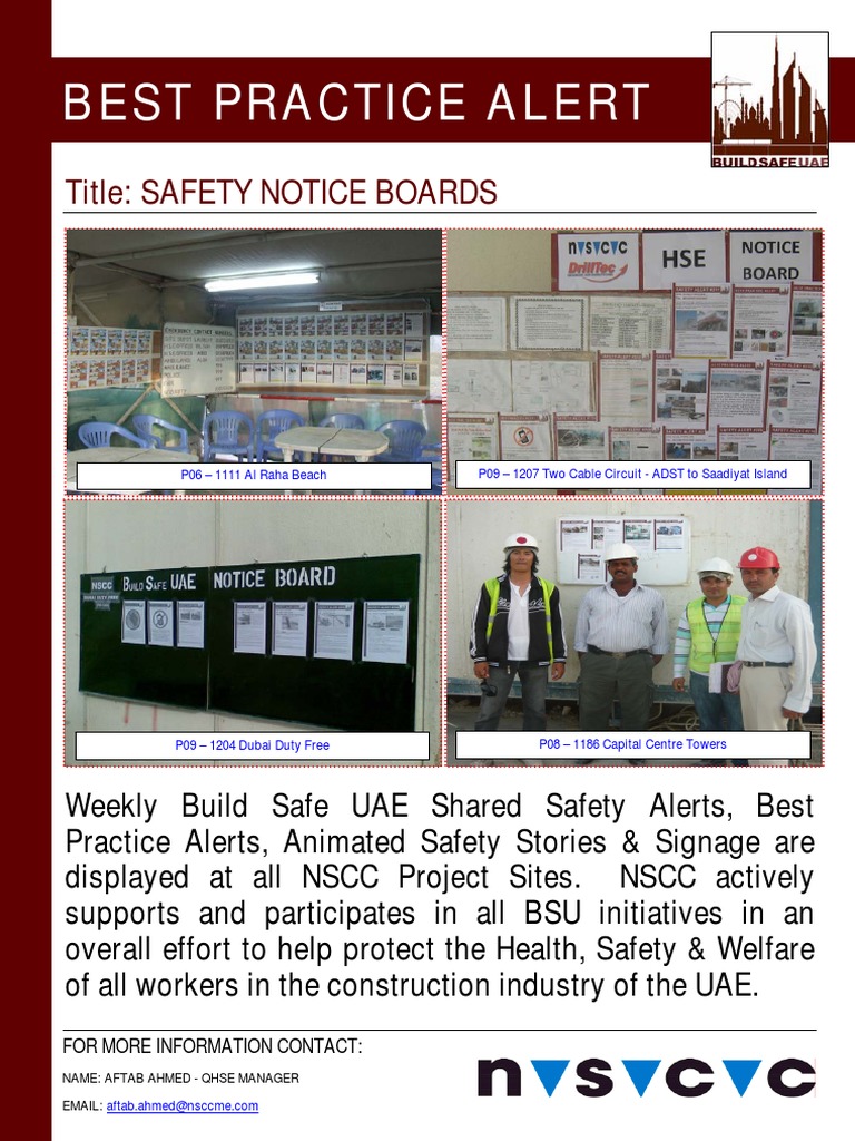 81 Bsu Best Practice Alert - Safety Notice Boards | PDF | Business ...