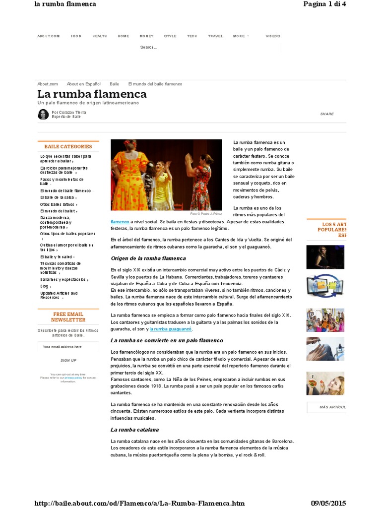 La Rumba Flamenca | PDF | Bailes | Las artes escénicas