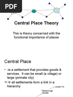 Central Place Theory An Overall Urban System: Integrating Central
