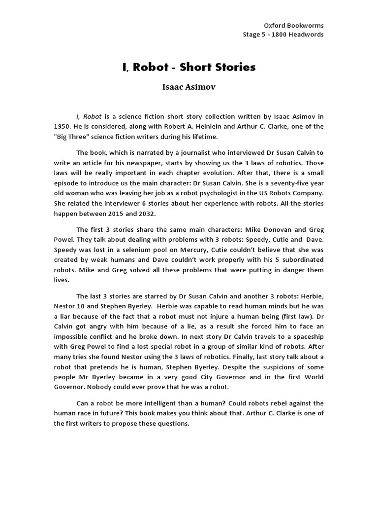 I, Robot - Short Stories: Isaac Asimov | PDF | General Fiction