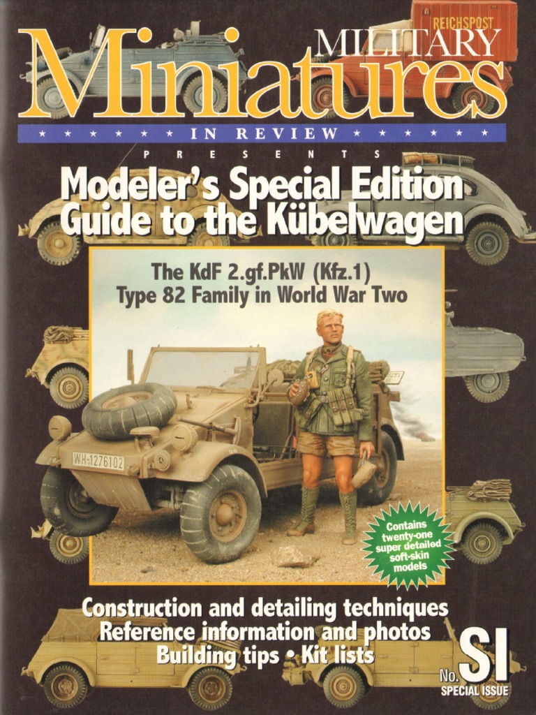 Military Miniatures Modeler's Guide To Kubelwagen | PDF