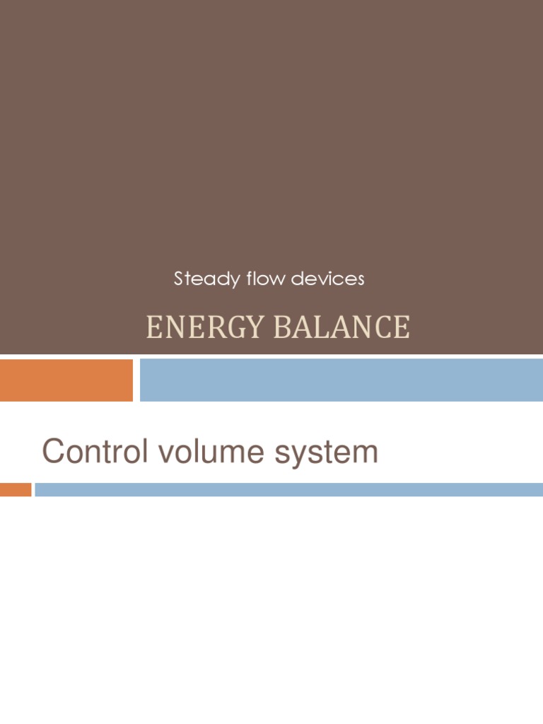 Energy Balance: Steady Flow Devices | PDF