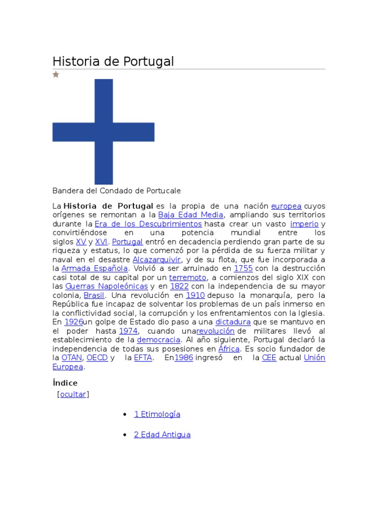 Breve Historia de Portugal | PDF | Imperio español | Portugal