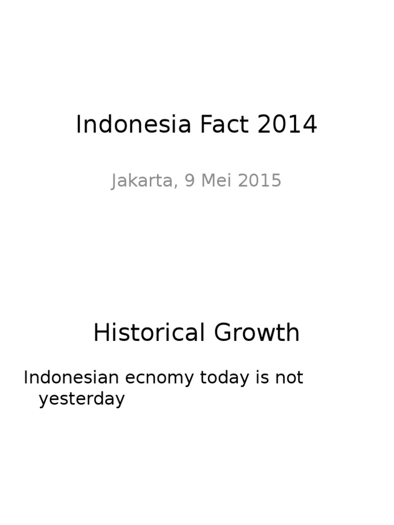 Key Fact Indonesian Economy | PDF
