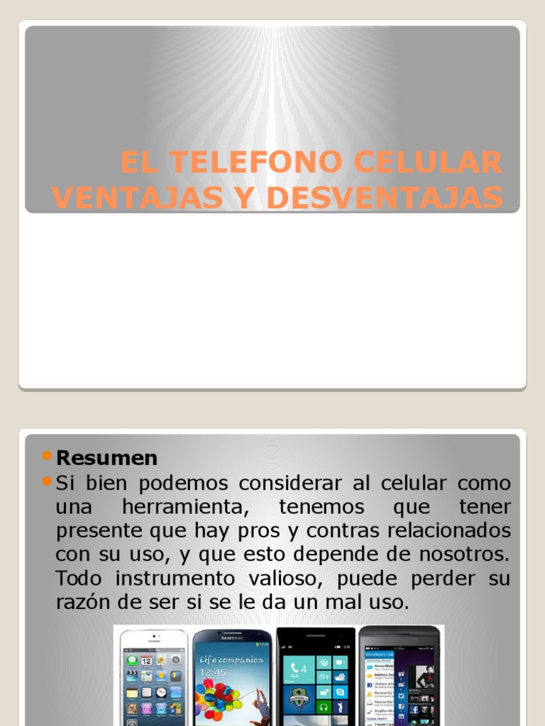 El Telefono Celular Ventajas y Desventajas | PDF | Telefonía móvil ... El Telefono Celular Ventajas y Desventajas | PDF | Telefonía móvil ...